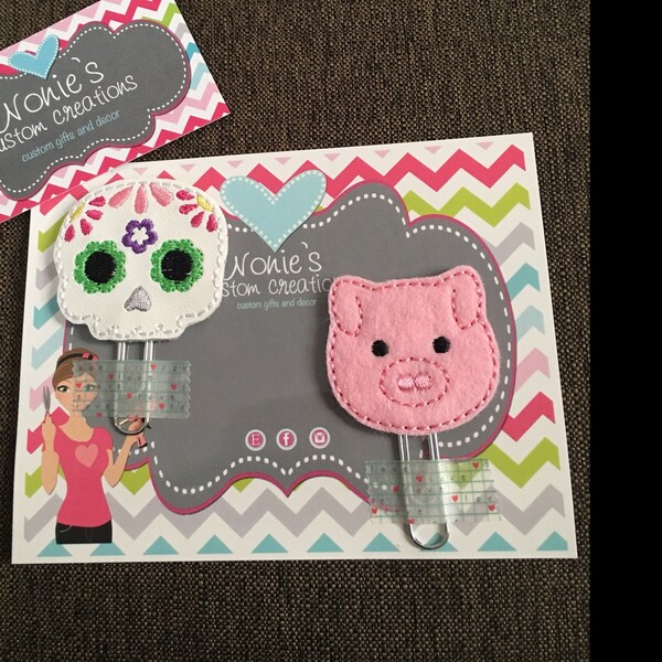 Pig Paper Clip - Pig Paperclip - Planner Accessories - Planner Feltie ...