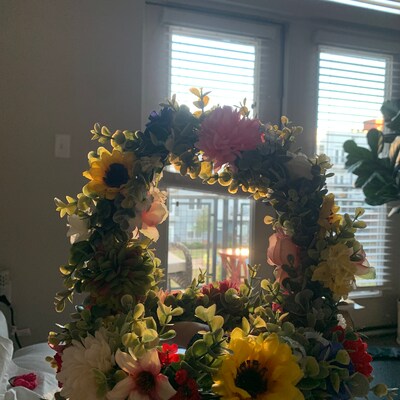 Midsommar May Queen Crown Flower Crown With Arch Giant - Etsy