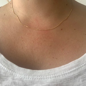 Gold Necklace, Solid Gold Chain, Tiny Gold Chain, Dainty Gold Chain ...