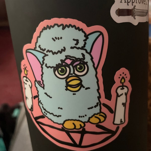 PENTAGRAM PAL STICKER - Cursed Furby Sticker, Creepy Cute Funny Furby ...