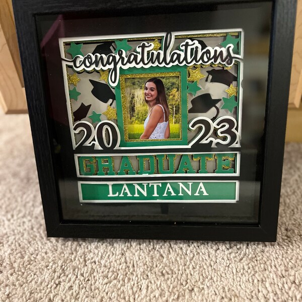 CUSTOMIZABLE 3D GRADUATION Shadow Box Svg - for Cricut - for Silhouette ...