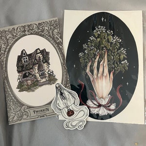 BUNDLE: Dark Cottagecore Sticker Sheets Green Witch Journal - Etsy