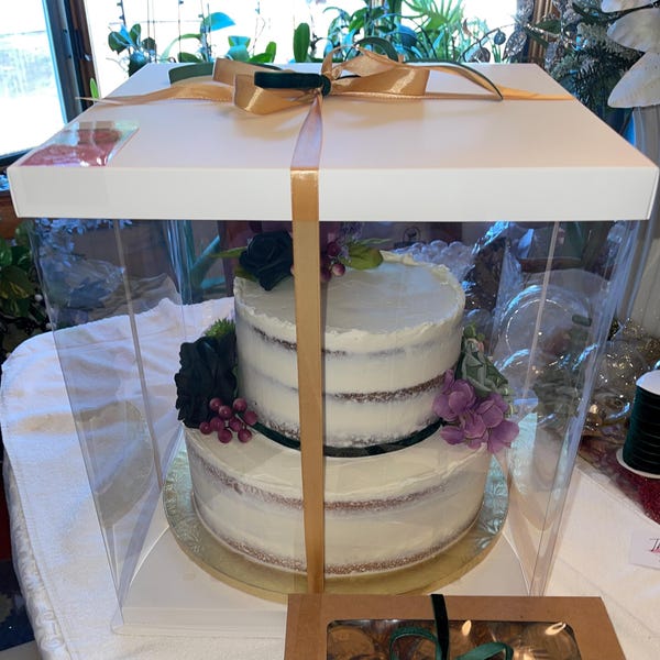 10 Sets Cake Flower Boxes With 10 Pcs Small Clear Cake Boxes,gift Box ...