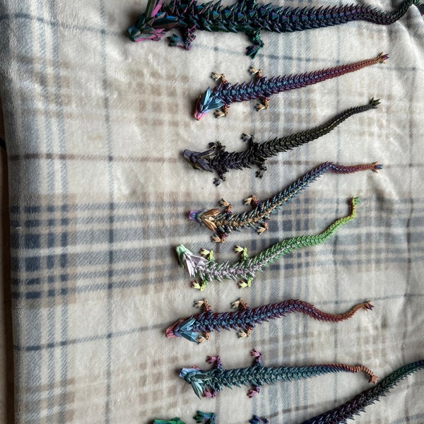 Crystal Dragon Articulated 3d Print Sensory Fidget Desk Toy, Cinderwing ...