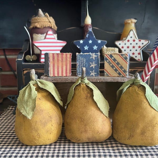 PATTERN Primitive Fall Harvest Pears PATTERN, PDF Pattern - Etsy