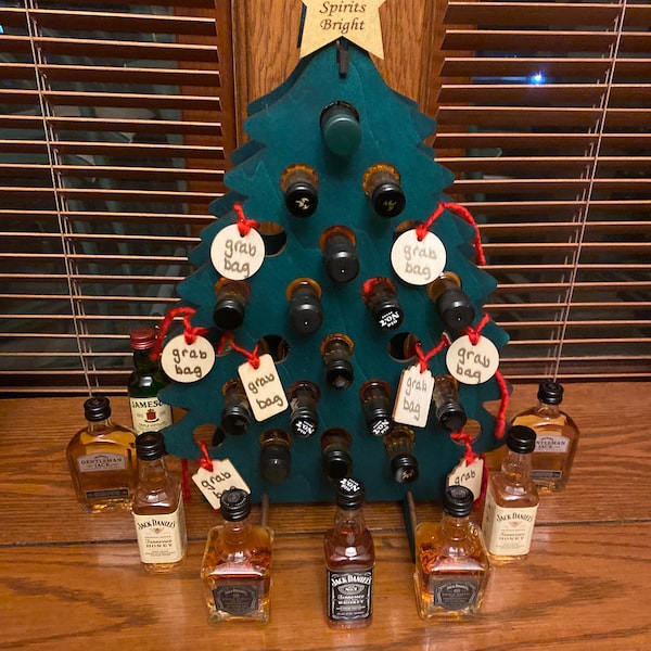 Adult Advent Calendar Mini Liquor Tree, Personalized Gifts, Christmas ...