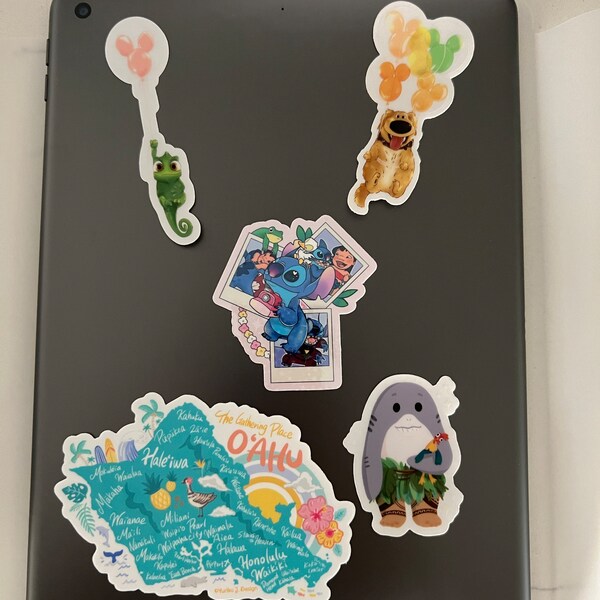 Kawaii Oahu Map Sticker - Hawaii - Etsy