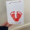 Happy Father's Day Personalised Footprint Rocket Card: DIY Handmade ...