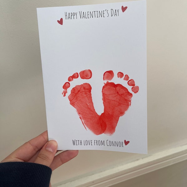 Happy Father's Day Personalised Footprint Rocket Card: DIY Handmade ...