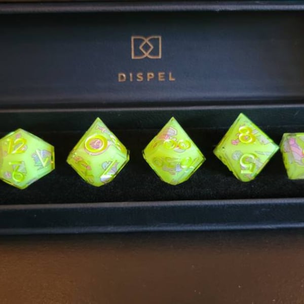 Dispel Dice petal Storm 7-piece Sharp Edge Dice Set for Dnd, Rpgs & Board Games - Etsy