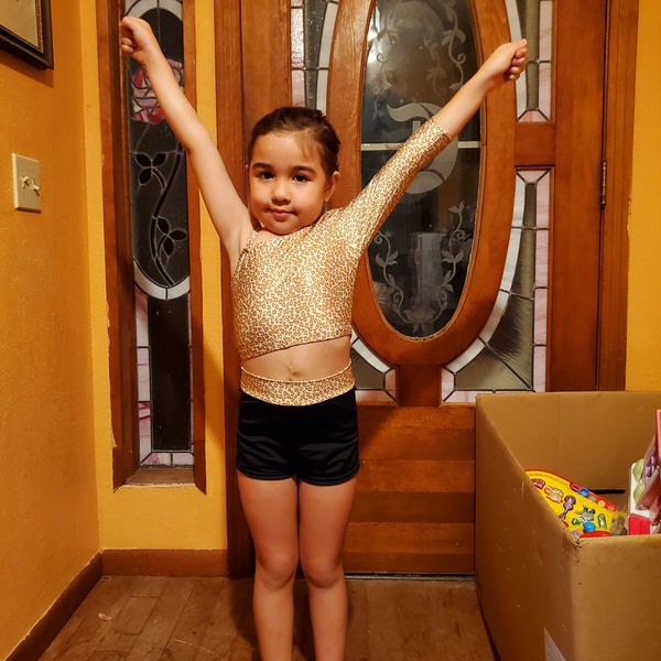 Blue Dance Top & Shorts/matching Set/girls Dancewear - Etsy