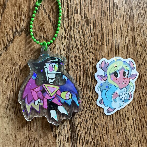 Spamton NEO Deltarune Holographic Keychain - Acrylic and Epoxy Charm 2. ...
