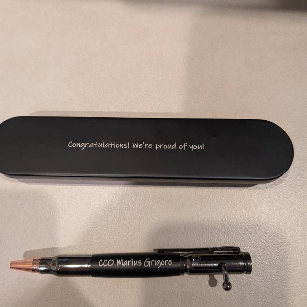 Personalized Ribbed Ball Pen Set, Custom Pen Set, CPA Gift, Gift for ...