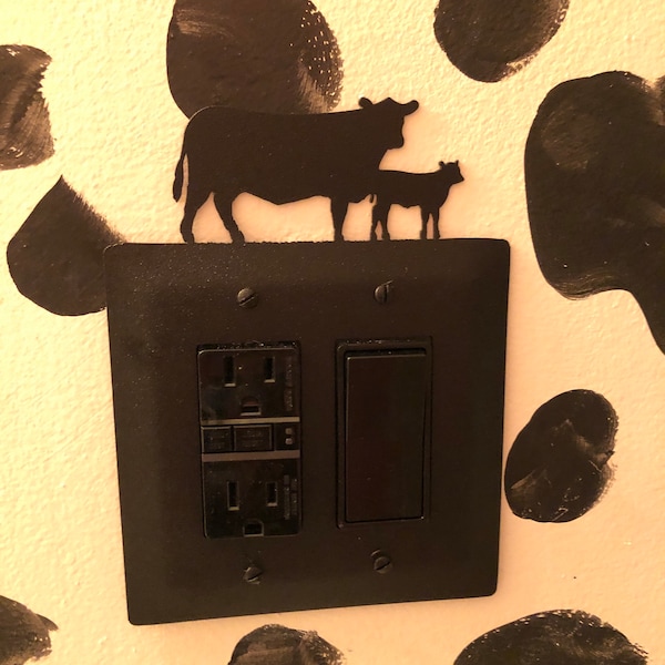 Cow and Calf Steer Light Switch Double Plate Cover - Etsy