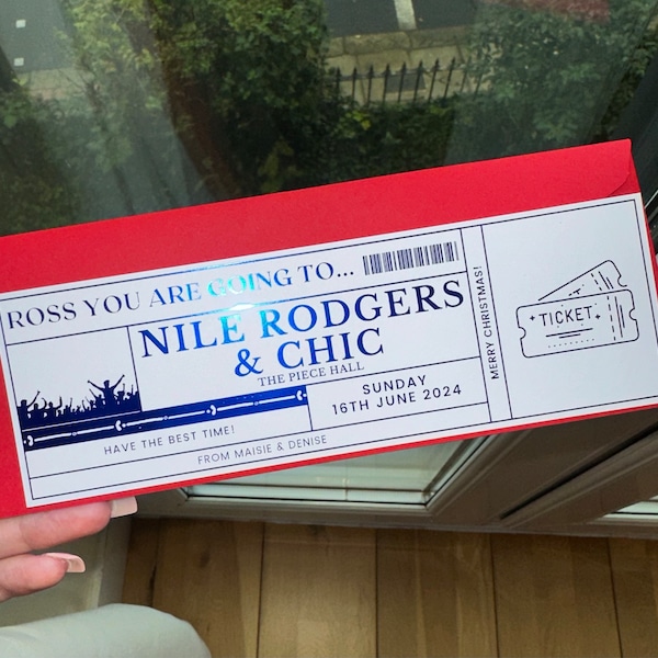 Personalised Event Foiled Ticket, Custom Souvenir Golden Foil Ticket ...