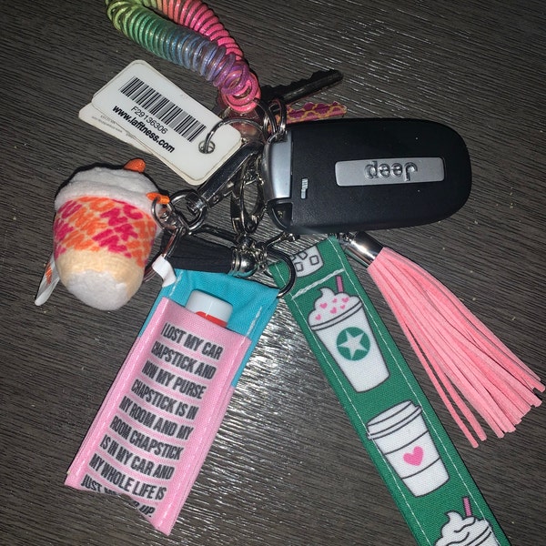 Coffee Keychain Wristlet | Coffee Key Fob Wristlet Lanyard | Teacher ...