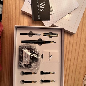 Calligraphy Pen Gift Set, Includes Ink Bottle, 6 Ink Cartridges, Ink ...