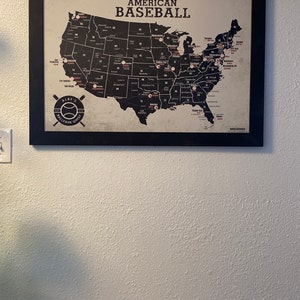 Baseball Stadium Tour Map Vintage Ballpark Bucket List Personalized ...