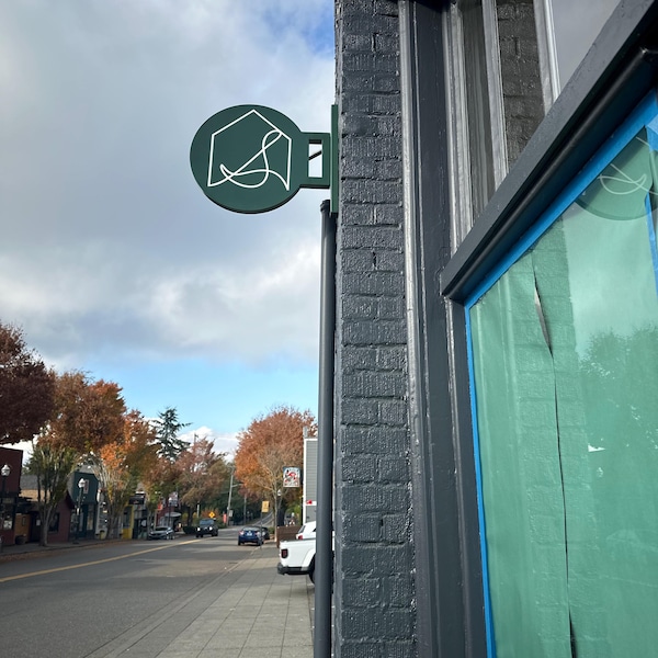Custom Steel Blade Sign, Weatherproof Round Storefront Sign - Etsy