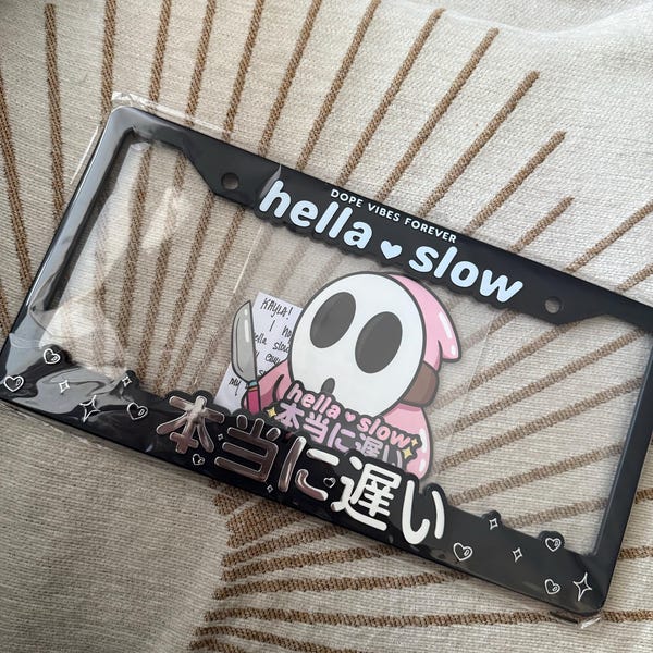 Hella Slow License Plate Frame | Chrome - Etsy