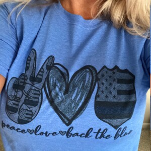 Back the Blue Shirt, Police & Law Enforcement Shirt, Blue Lives Matter ...