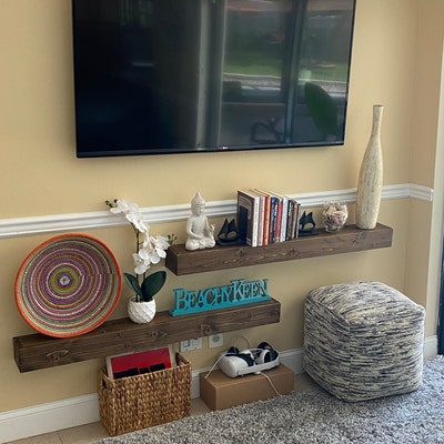 44, 46, 48 50 Inch You Choose Your Length, 5 1/2 Depth, Floating Ledge ...