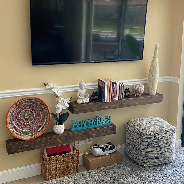 44", 46", 48" 50 Inch You Choose Your Length, 5 1/2" Depth, Floating ...