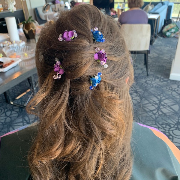 Bun Blossoms hannah Grace: Boundless Blue 3 Bun Pin Hand Sewn Ballet ...