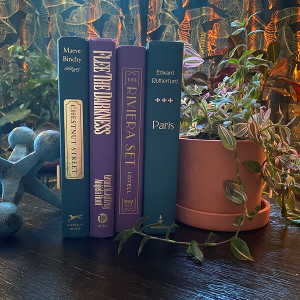 Modern Terracotta Books, Interior Decorator Books Set in Burnt Orange ...