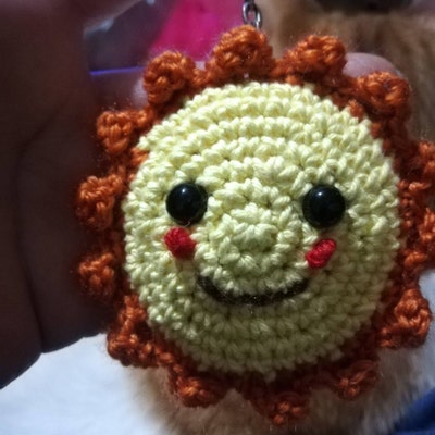 Sun Keychain Crochet Pattern, Crochet Sun, Amigurumi Pattern, Crochet ...