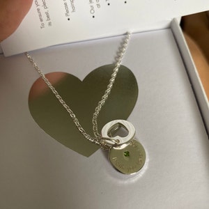 Personalised Secret Message Heart Birthstone Necklace Personalised ...