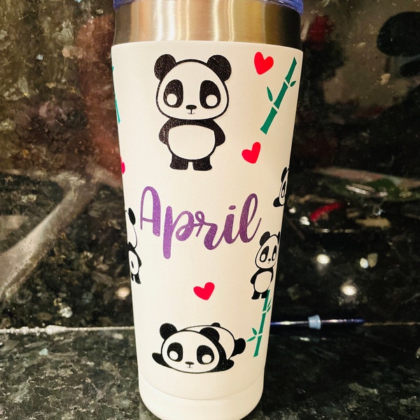 Panda Full Wrap Svg, Panda Bamboo Svg, Rolling Panda SVG, 24oz Venti ...