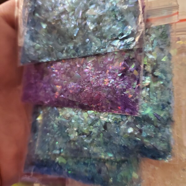Holographic Mylar Glitter Flakes: Iridescent Nail Art, Resin Crafts - Etsy