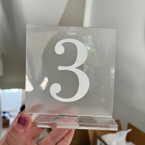 Clear Acrylic Table Numbers Lucite Table Signs - Etsy
