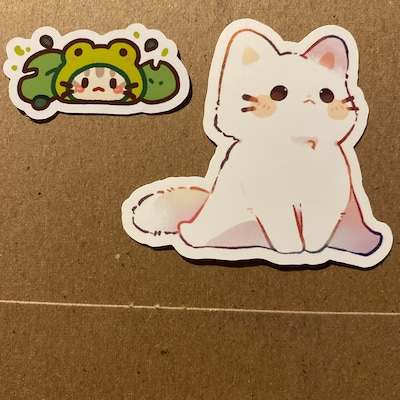 Sitting Kitty Vinyl Sticker/ Laptop Stickers/ Cute Stickers - Etsy