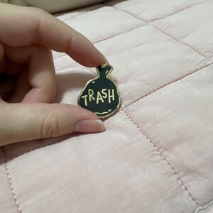 Trash Enamel Pin - Etsy