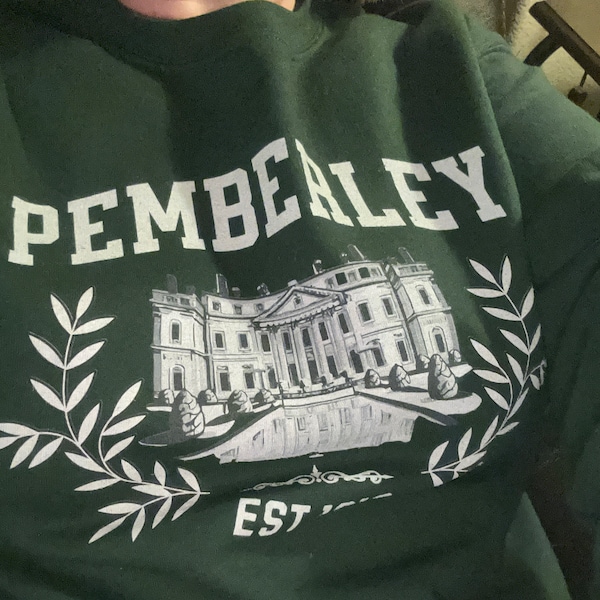 Pemberley Pride and Prejudice Jane Austen Sweatshirt Book Lover Gift ...