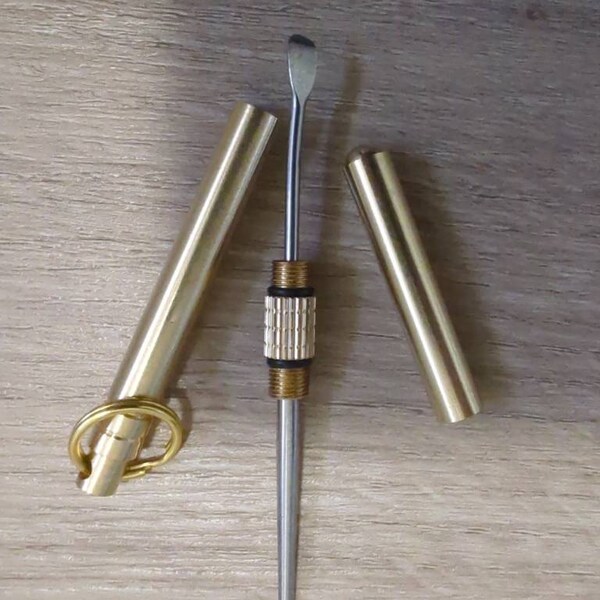 Reusable Metal Toothpick and Ear Spoon With Case (two-in-one), Keychain ...