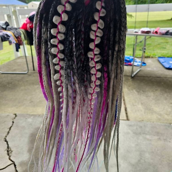 Hippie Dreads, Mix of Full Set Dreadlocks, Burning Man Accessories ...