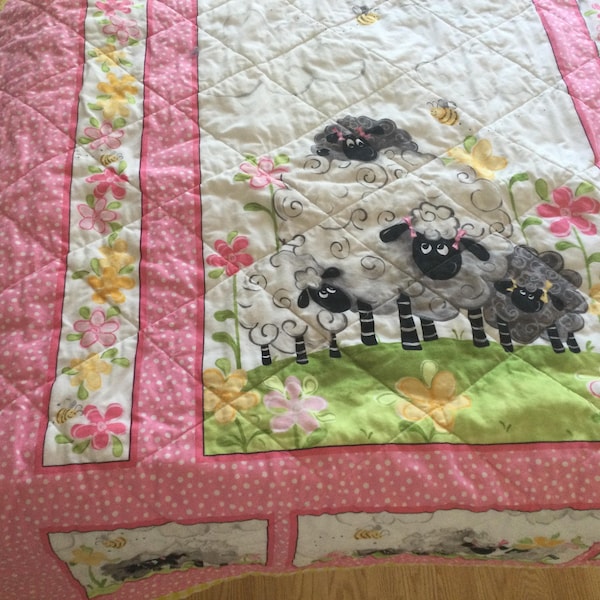 Bunny Baby Quilt Kit, Baby Quilt Kit, Bunny Rabbits Carrots, Easter ...