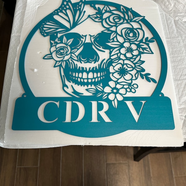 Personalized Sugar Skull Metal Sign,custom Skull Wall Art for Room ...