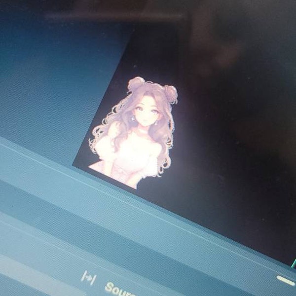 Pngtuber Girl, Silver Hair in Black Dress, PNG Tuber Streaming Avatar ...