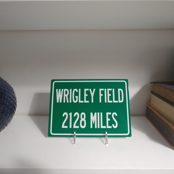 Personalized Highway Distance Sign To: Wrigley Field, Home of the ...