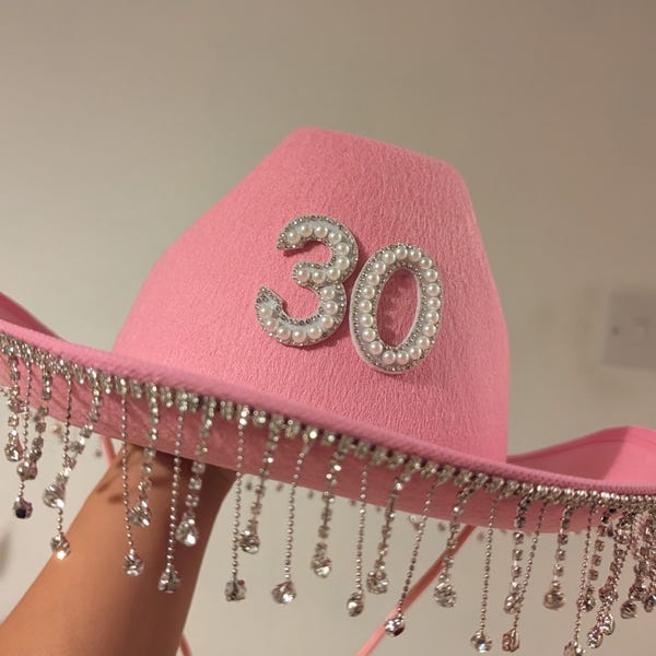 Birthday Cowboy Hat, 40fest, Festival Hat, Birthday Hat, Milestone ...