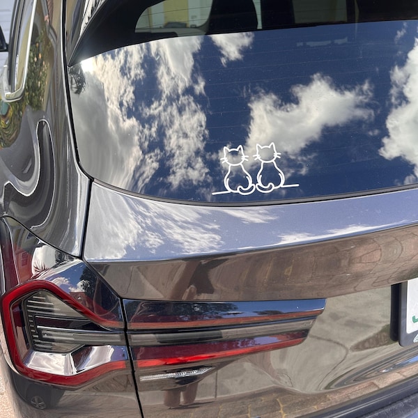 Cute Cat Decal - Cat Owner Car Decal - Cat Window Decal - Cat Decal for ...