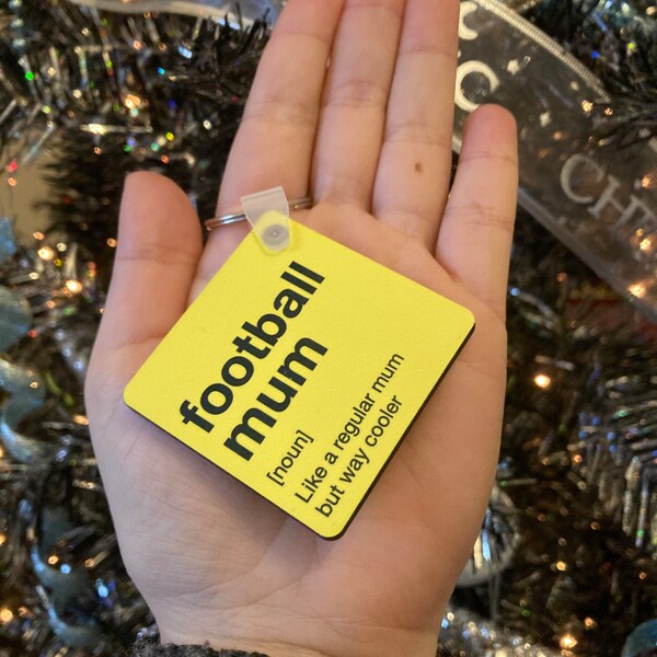 Football Mum | Football Mam | Soccer Mom Keyring|keychain - Etsy UK