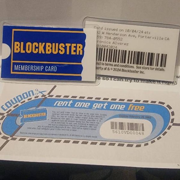 Blockbuster Membership Card - Etsy