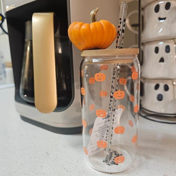 Mystic Snakes Glass Cup, Witchy Libbey Glass Can Glass Straw ...