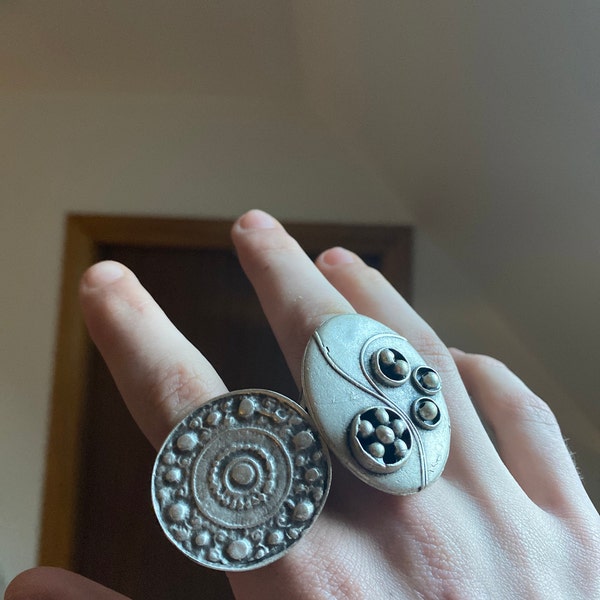 Statement Rings, Adjustable Chunky Rings, Boho Style Oversize Rings ...