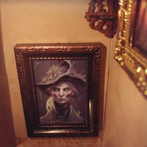 Dollhouse Art Creepy Mini Painting Halloween Miniature Picture Framed ...
